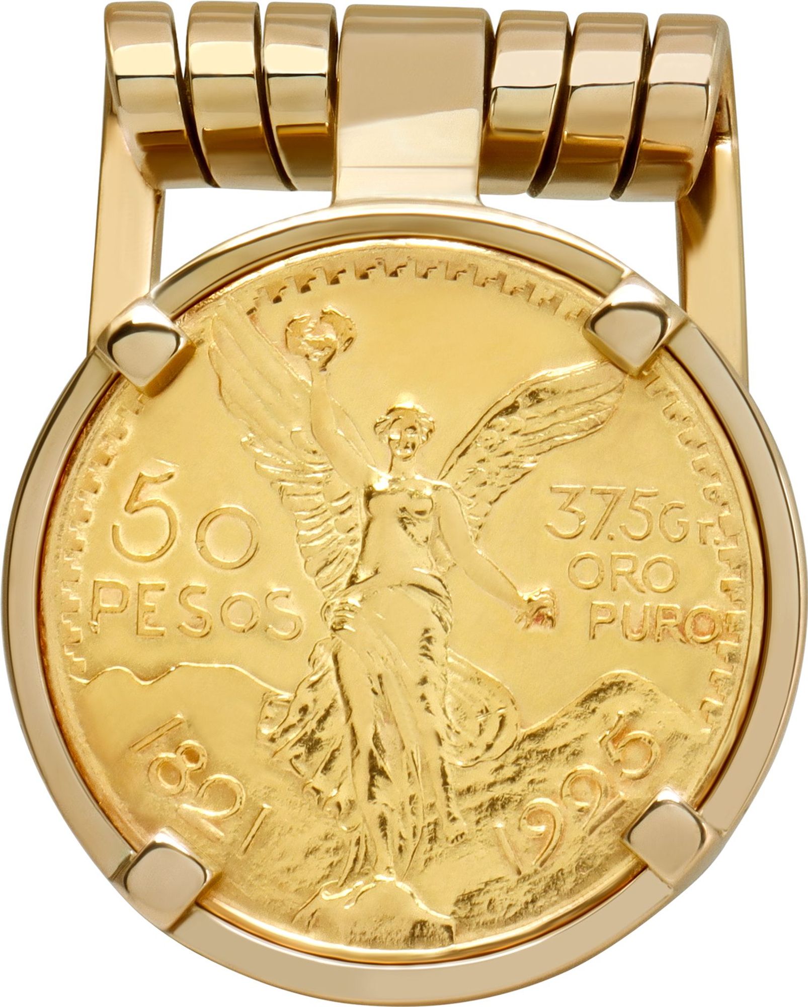 Mexico Gold 50 Pesos Coin Money Holder