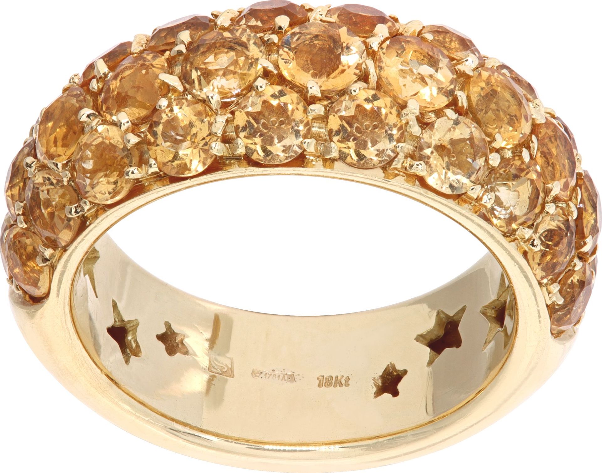 H-Stern 18k gold brillians cut citrine ring | Gray & Sons Jewelers